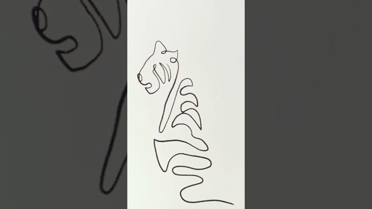 One line design | Tiger