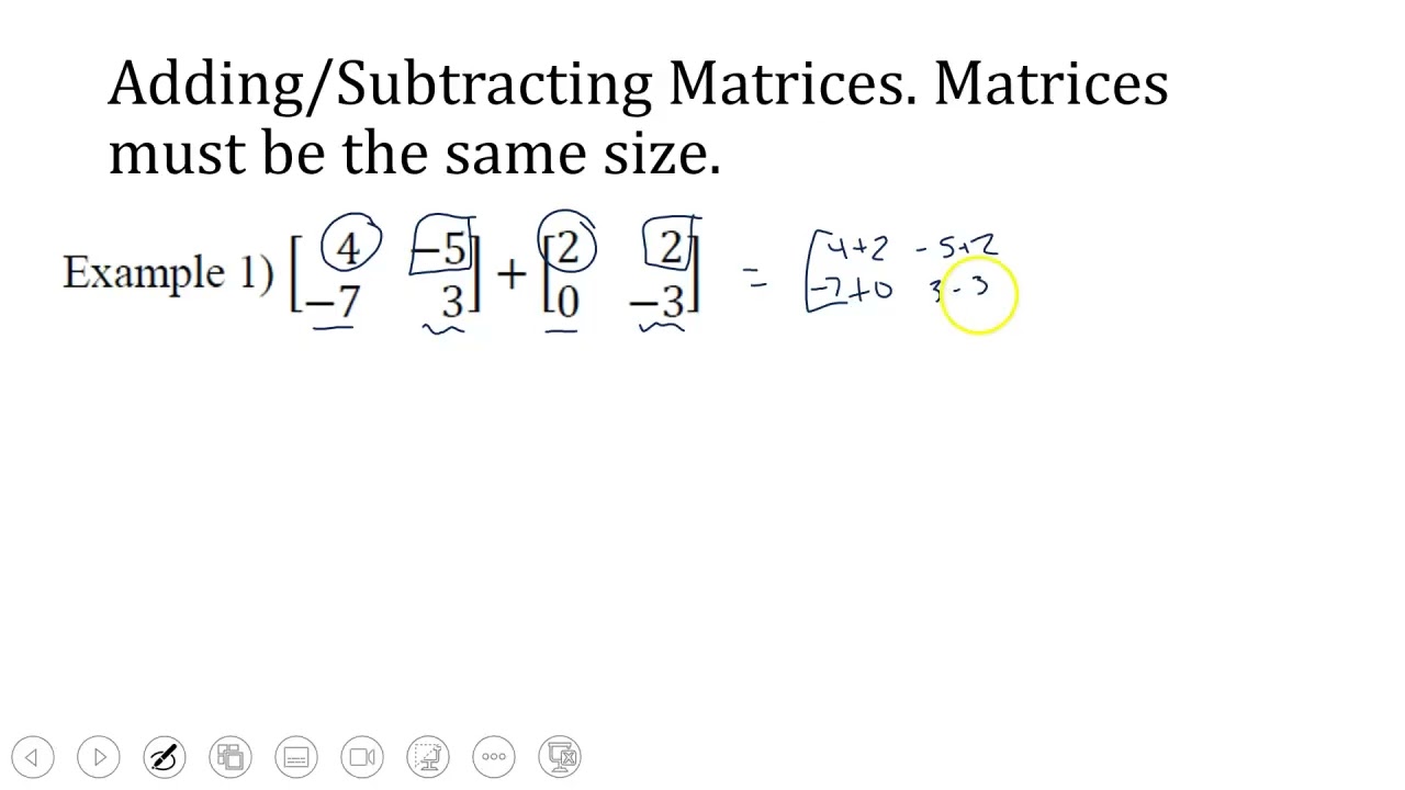 Math 1500, 3.2 Basic Matrix Operations, Probs 1-3