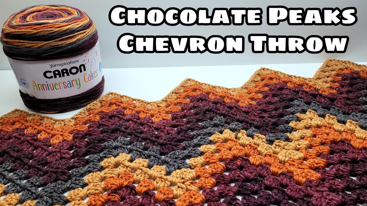 Crochet Easy Granny Chevron Blanket Tutorial- Chocolate Peaks