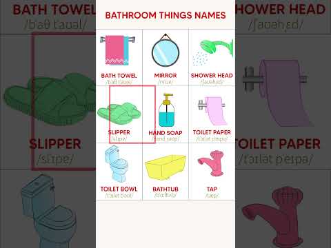 Bathroom Vocabulary - Bathroom things Names #english_word