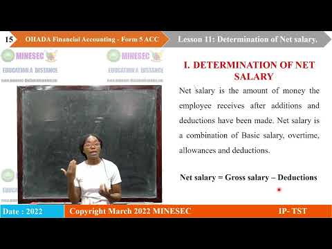 IP-STT OHADA FINANCIAL ACCOUNTING Form 5 ACC Lesson 11 Determination of Net salary