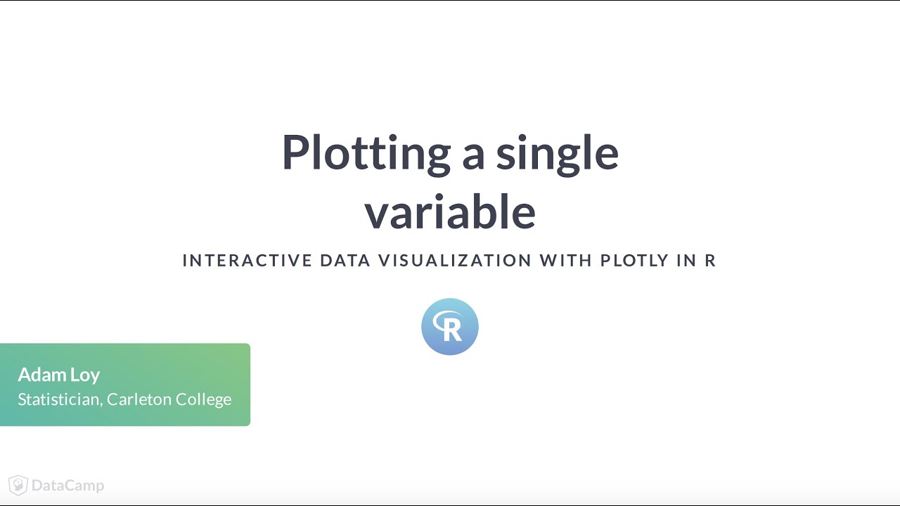 R Tutorial: Plotting a single variable