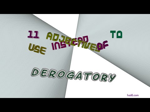derogatory - 12 adjectives meaning derogatory (sentence examples)