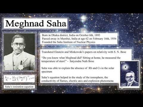 Astrophysics Meghnad Saha - Saha Equation
