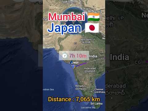 Mumbai to Tokyo flight Route ✈️ || India 🇮🇳 to Japan 🇯🇵 ||