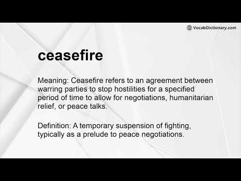 ceasefire Meaning