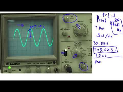 HTPIB18M Calculating Period and Voltage on an Oscilloscope