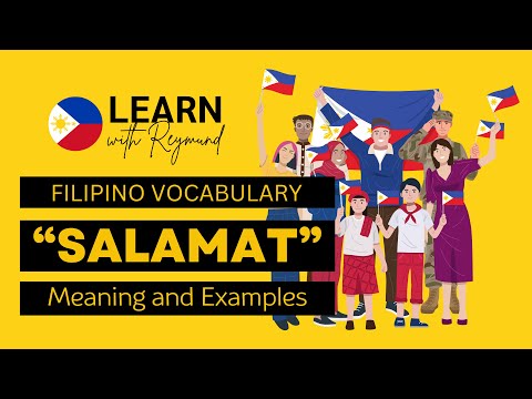 "Salamat" - Meaning and example sentences | Filipino Vocabulary| LEARN FILIPINO #tagalog #filipino