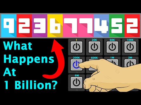 Numbers 1 To 1 Billion With Speed Buttons