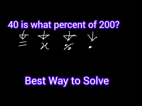 40 is what percent of 200?