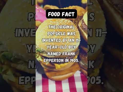 The original popsicle was invented by an 11-year-old boy named Frank Epperson in 1905...