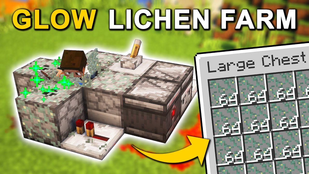 Efficient Glow Lichen Farm in Minecraft | Easy & Fast (Tutorial)