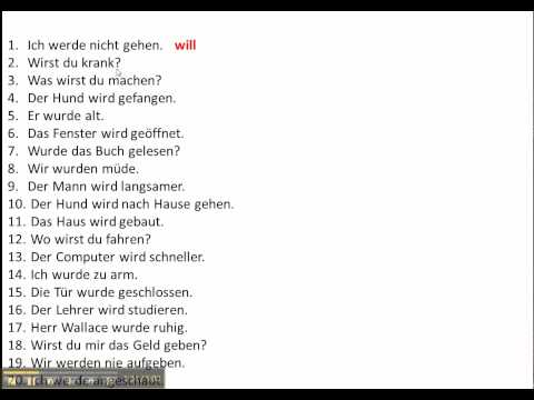practice determining the meaning of werden - www.germanforspalding.org