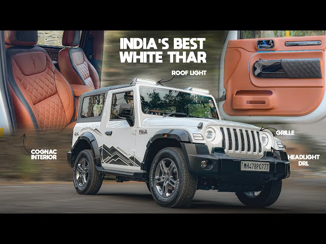 White Mahindra Thar Modified