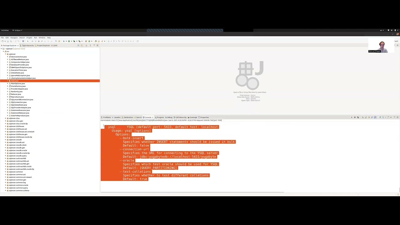 SQLancer: Developing and Debugging Using Eclipse
