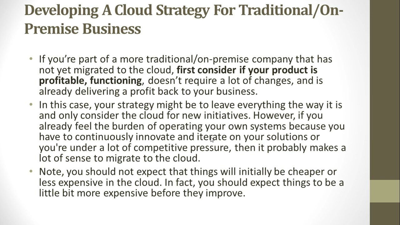 Cloud Computing- Cloud Strategy, 6 step process.