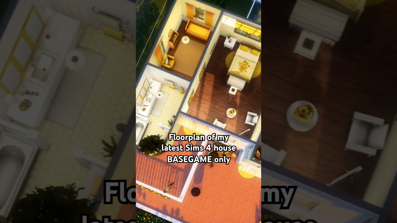 Sims 4 Basegame home floorplan 🌻 #sims4