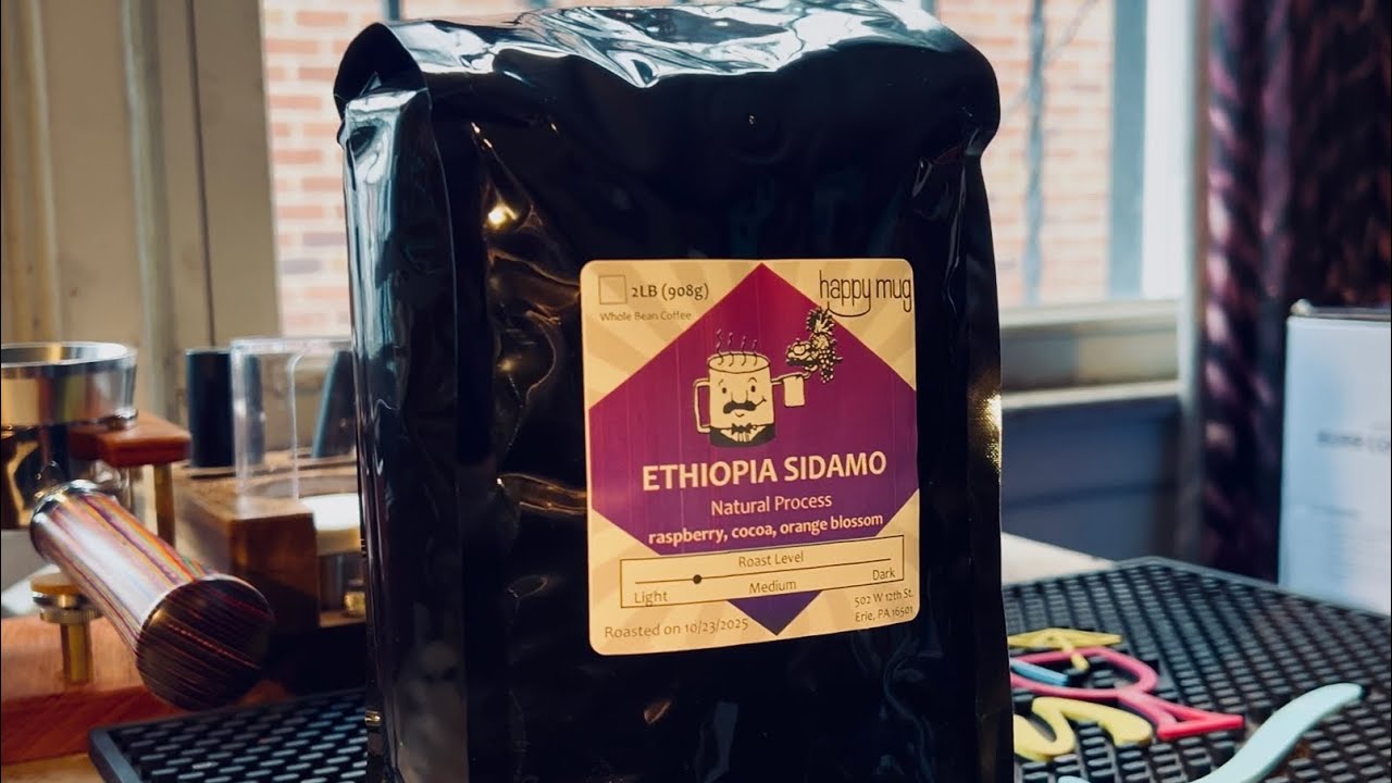 Ethiopia Sidamo from Happy Mug @justcoffeebeans @espresso @delonghi