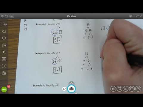 Simplifying Square Roots into Simplest Radical Form