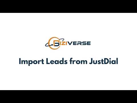 Import Leads from JustDial - Quick Tutorial - Biziverse CRM Training