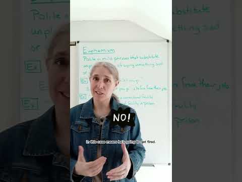 What is a euphemism? Improve Your English Conversation and Writing Tips #shorts