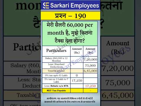 190 - Income Tax calculation on salary #incometax