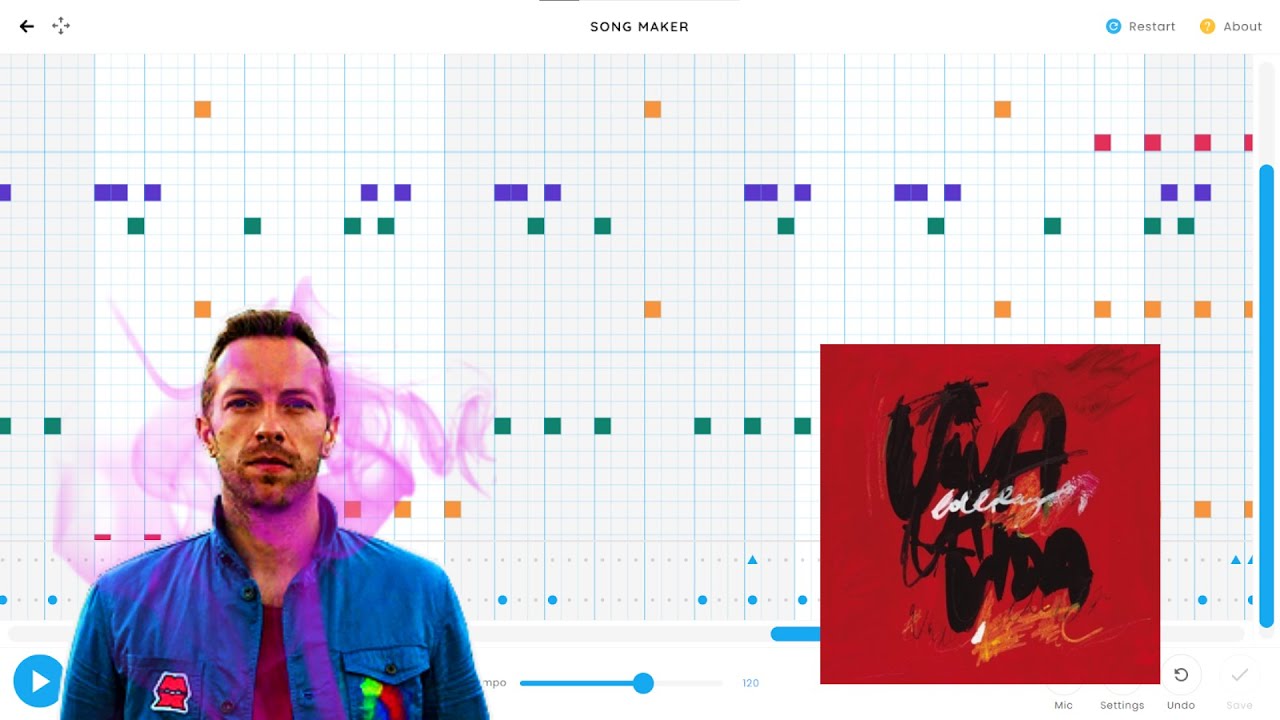 Coldplay - Viva La Vida - Chrome Music Lab (Link In Desk)