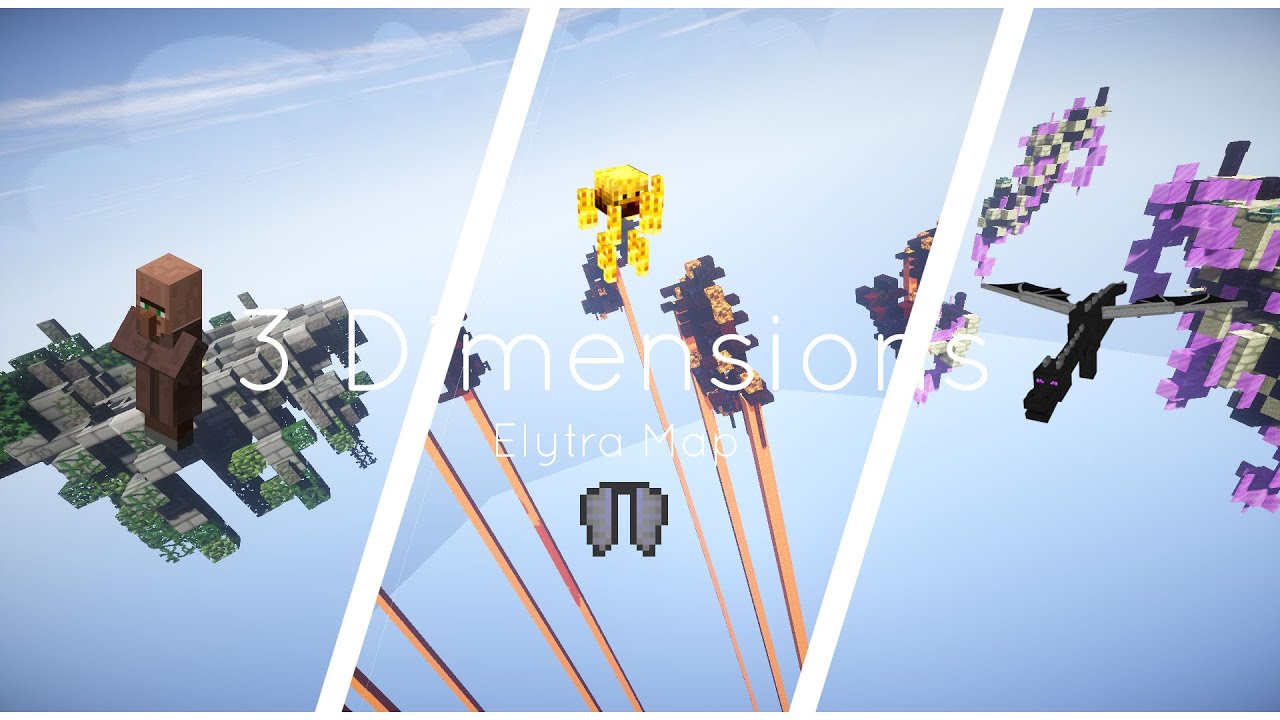 Elytra Map ● 3 Dimensions ● +DOWNLOAD ● [Minecraft] 1080p ● SimMicKie
