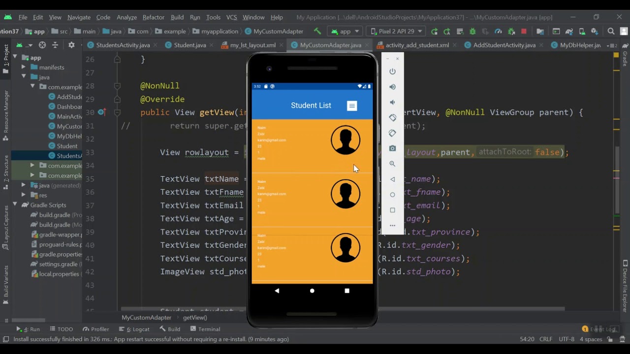 Lecture 18 Custom ListView - Remove Items