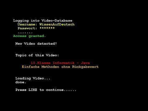 Methoden in Java – Youtube – Wissen auf Deutsch