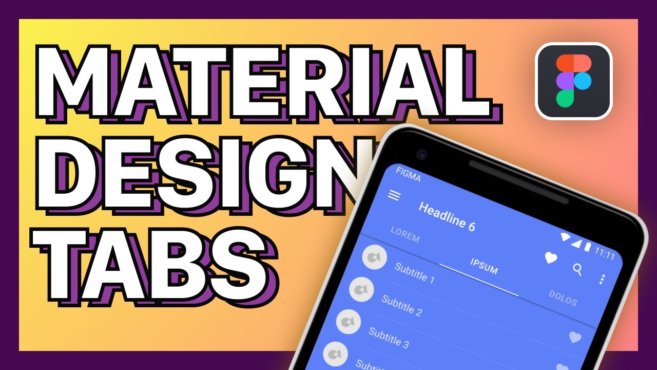 Interactive Material Design Tabs | Figma Advanced Prototyping