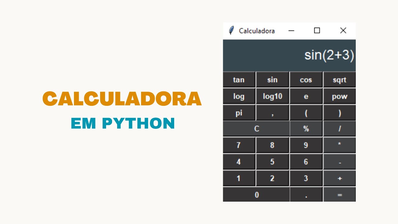Como fazer uma calculadora científica em Python | Projeto Python