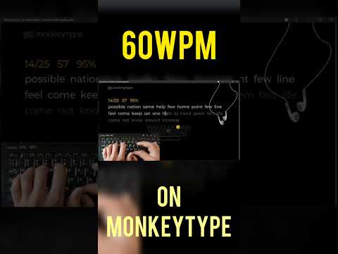 60wpm on Monkeytype | touch typing english | #touchtyping #monkeytype #shorts #recommended
