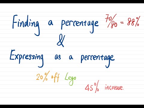 4G Finding a percentage and expressing as a percentage