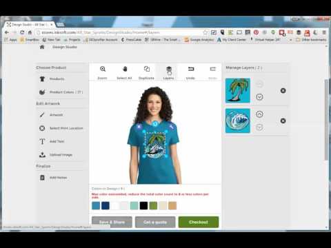All Star Sports: Manipulating the clip art images in design studio for custom screen printing