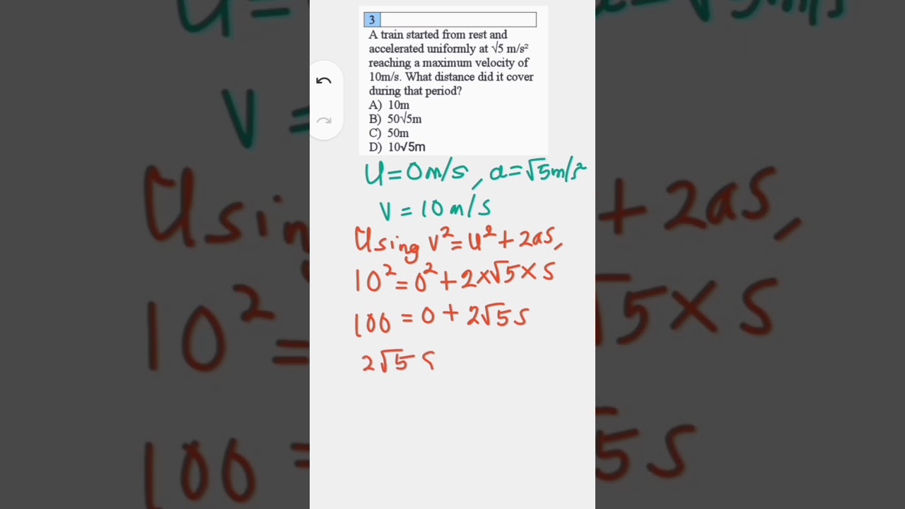 Linear Motion | A physics problem solved!