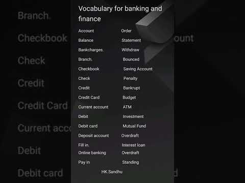 vocabulary for banking and finance ( for ielts )