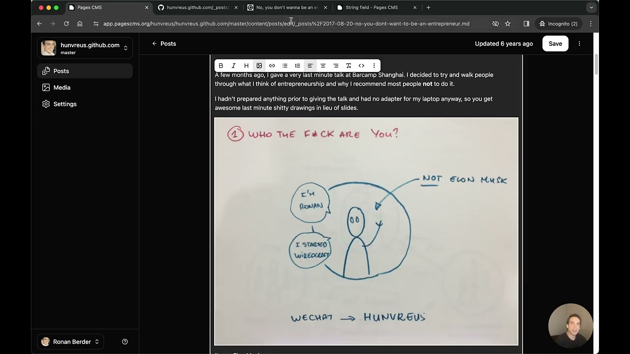 Pages CMS: Configuration