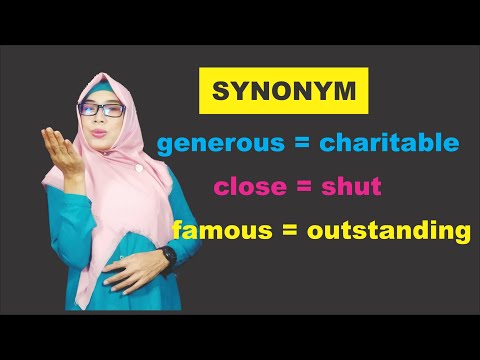 SYNONYM | BELAJAR BAHASA INGGRIS | Arti dan contoh with Bibi Sugiaswati