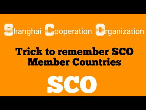 SCO Trick : Trick to remember SCO member countries | MPSC Trick | UPSC Trick