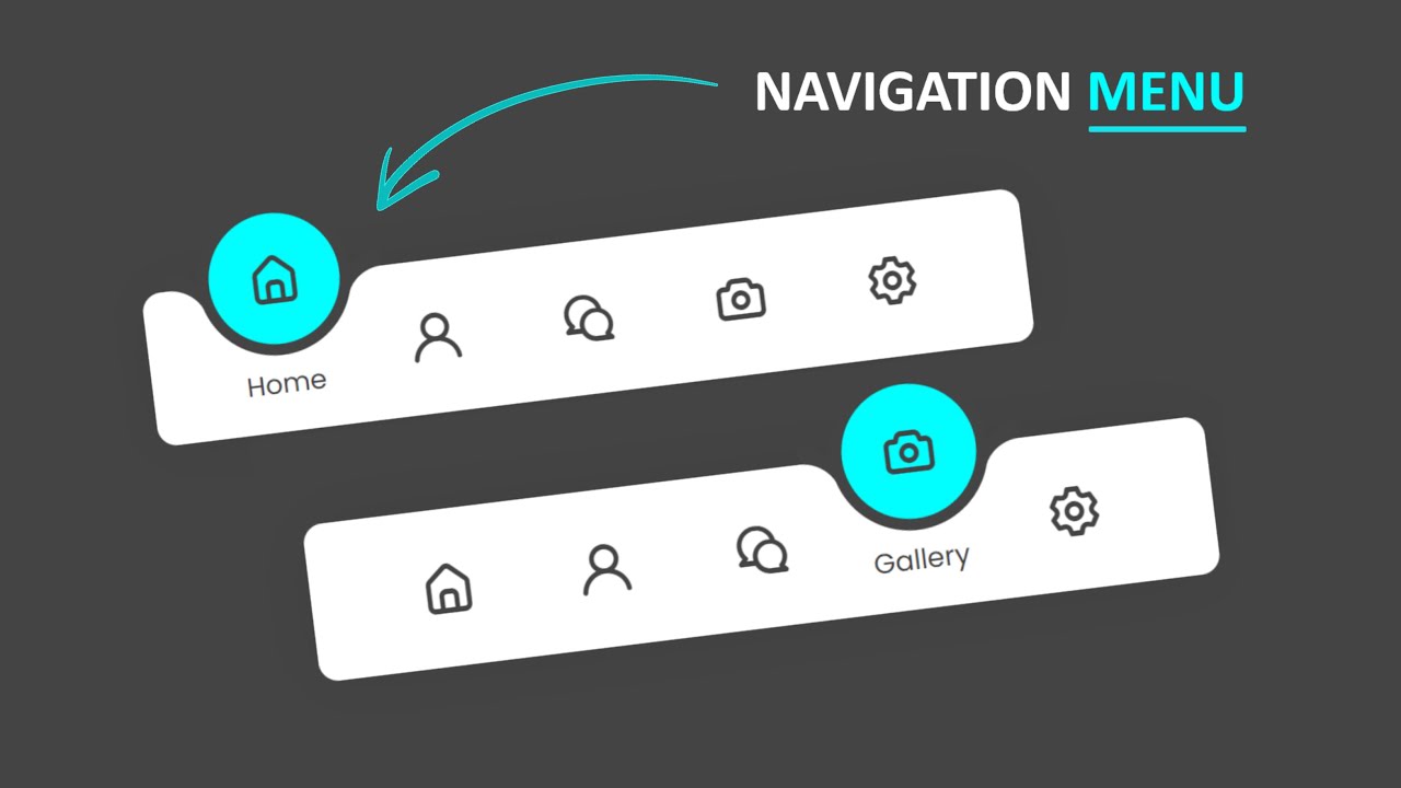 How to Create Navigation Menu in Html Css & JavaScript | Crown Coder