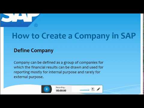 How to Create a Company in SAP. In English and Hindi Description.