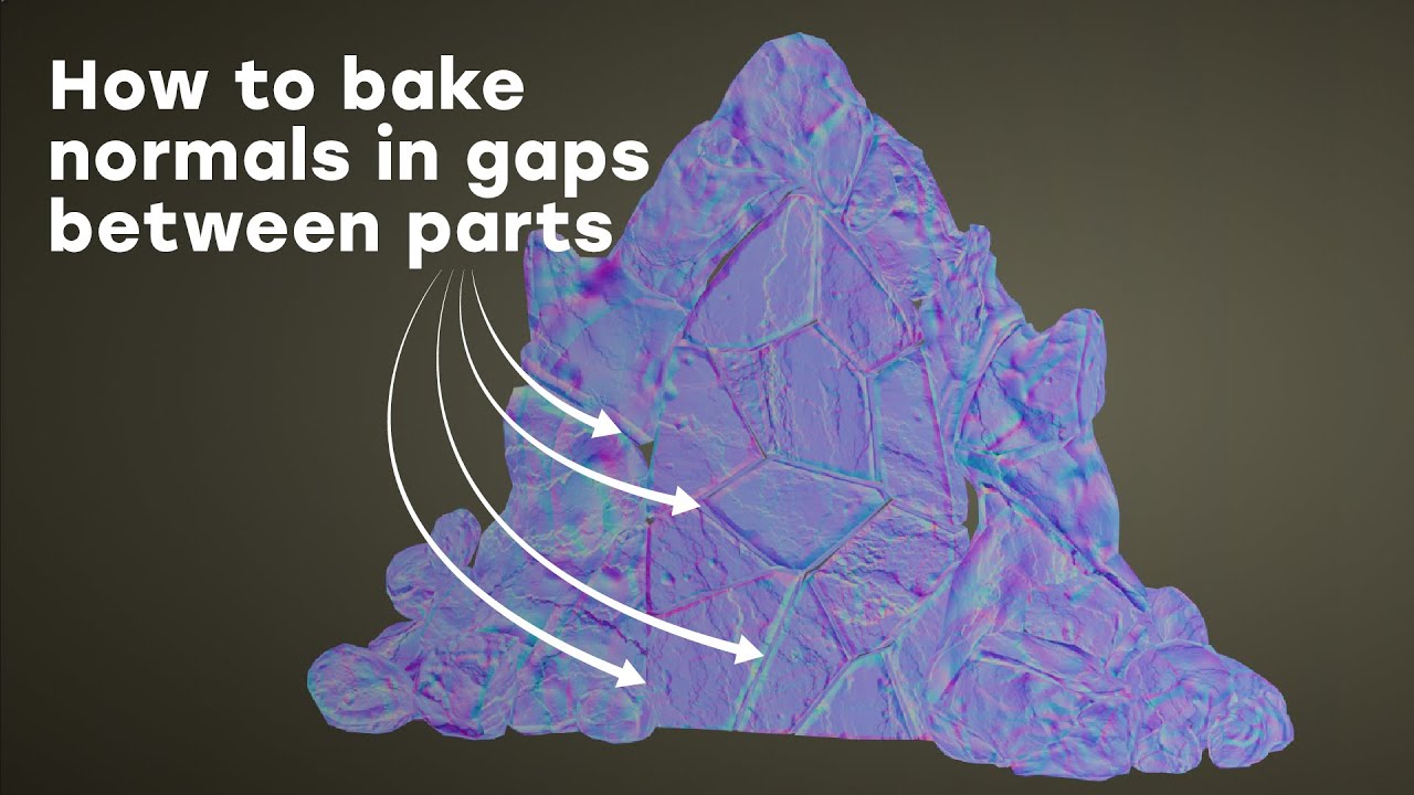 Blender tip. Quick tutorial. How to fix issue with overlapping normal maps on nearby parts.