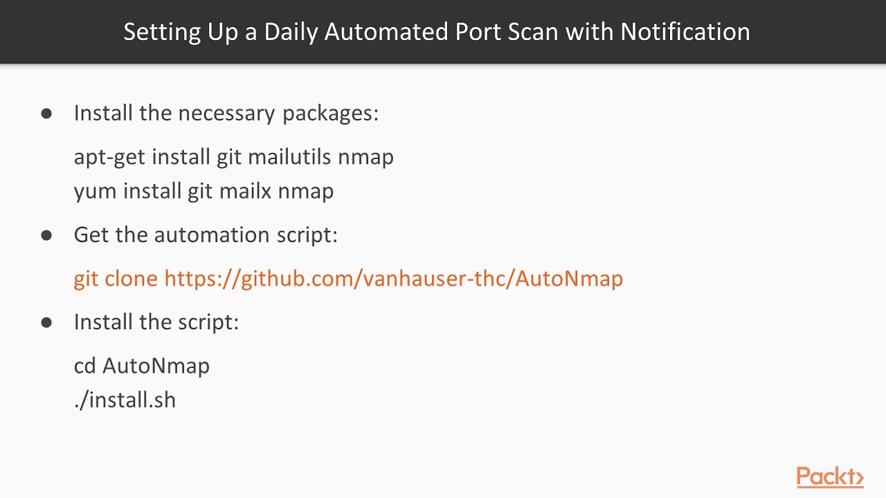 Mastering Linux Security: Running a Port Scanner|packtpub.com