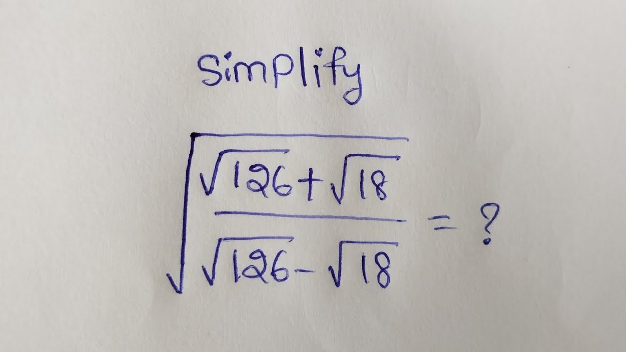 Can you solve this?||Nice rational square root math simplification