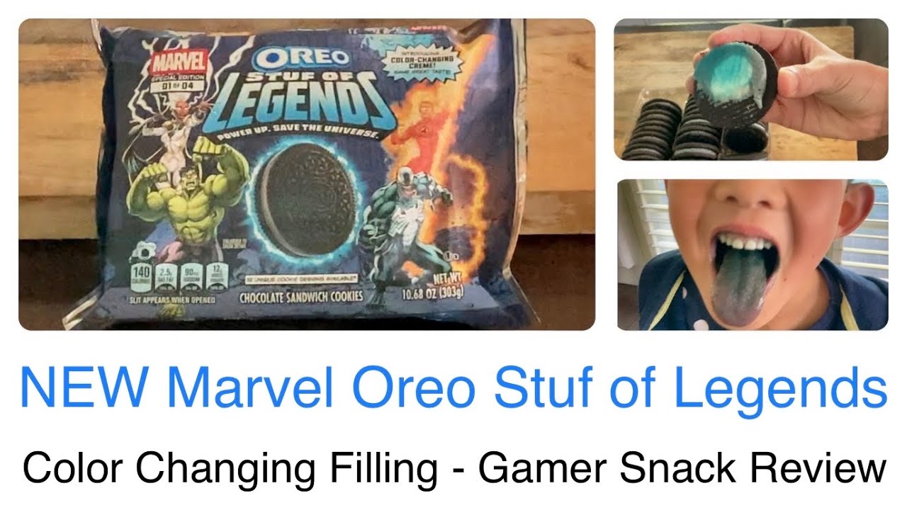 Color Changing Filling! NEW Marvel Oreo Stuf of Legends (Mar 2026) Gamer Snack Review