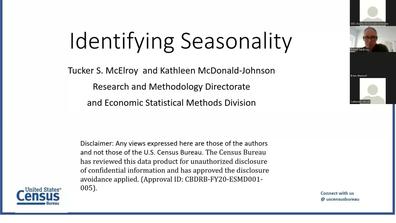 a1 Identifying Seasonality Tutorial by Tucker McElroy