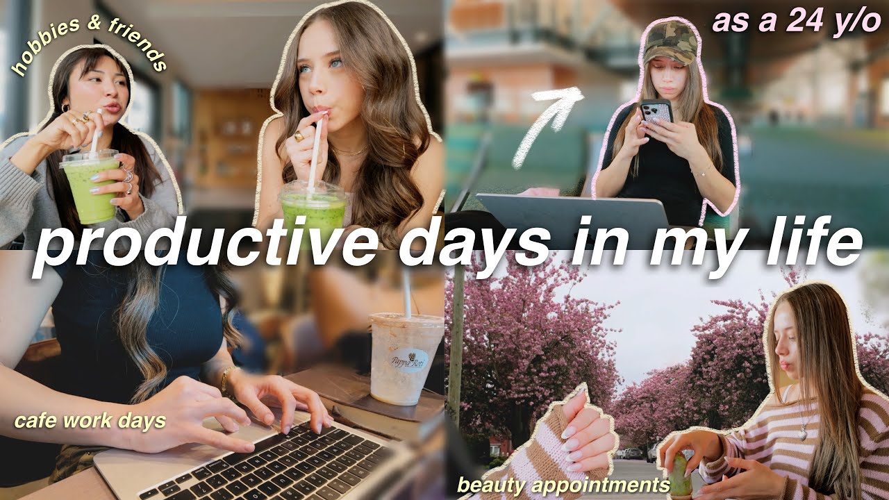 PRODUCTIVE DAYS IN MY LIFE | work from home, spring hobbies with friends, & glowing up pre trip