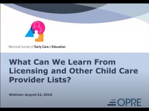 What Can We Learn From Child Care Licensing Lists And Other State Administrative Data?