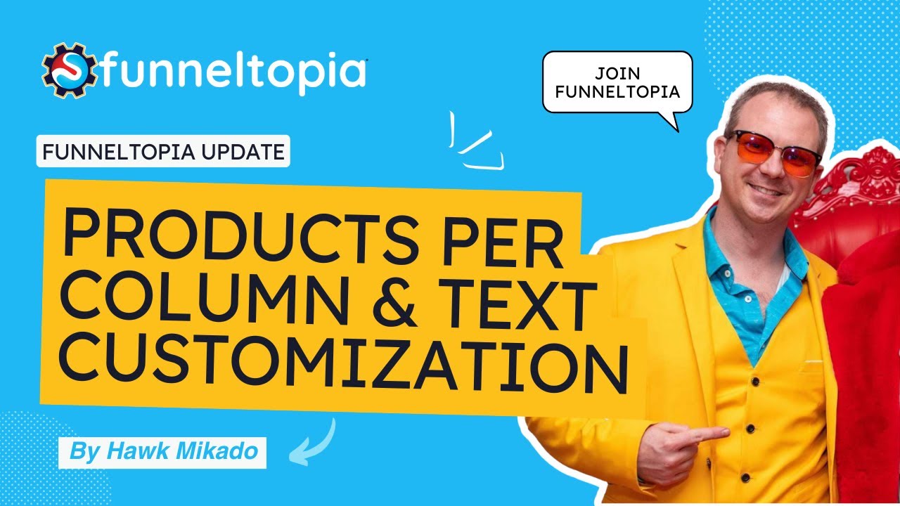 E-Commerce Update New Layout  Text Customization Options in Funneltopia